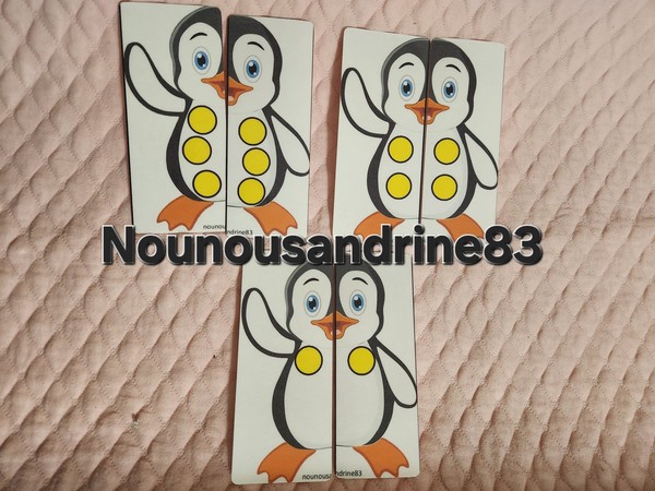 pingouin cartes de comptage