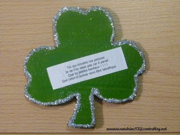 activité manuelle : Saint Patrick : trèfle