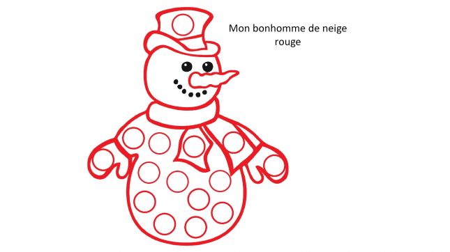 bonhomme de neige apprentissage des couleurs