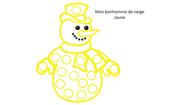 bonhomme de neige apprentissage des couleurs