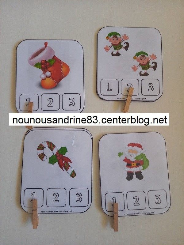 l'apprentissage des chiffres Noël