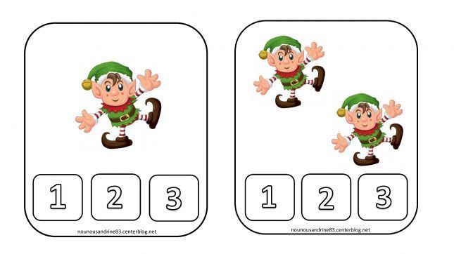 l'apprentissage des chiffres Noël