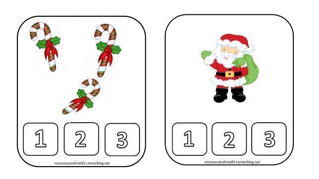 l'apprentissage des chiffres Noël