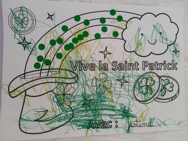 saint patrick à personnaliser coloriage