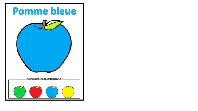 pomme apprentissage des couleurs et motricité fine
