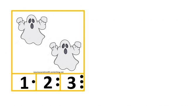 carte de comptage d'halloween