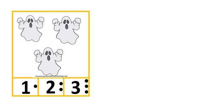 carte de comptage d'halloween
