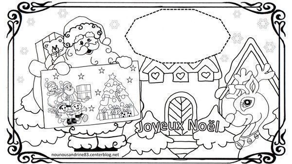 joyeux noël affiche à colorier