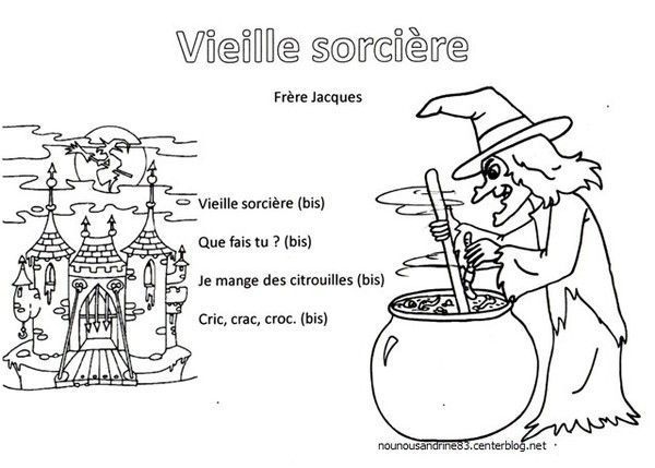 activité manuelle : vieille sorcière
