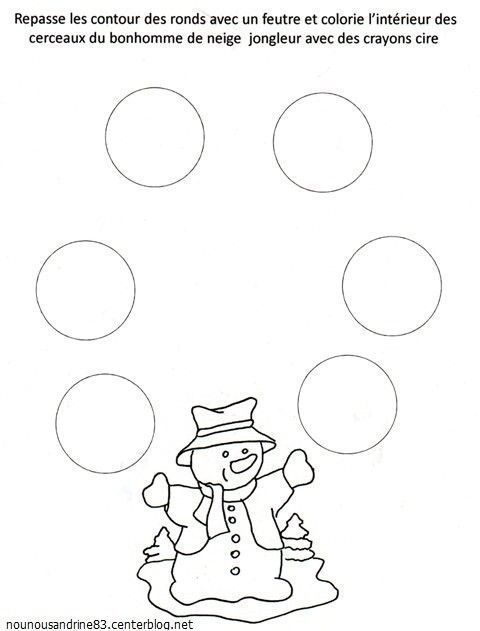 activité manuelle : le bonhomme de neige