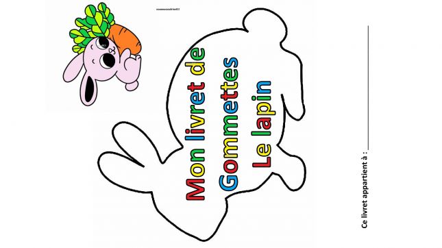 paques livret gommettes lapin