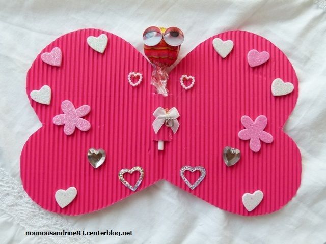 activité manuelle : le papillon de la saint valentin sucré