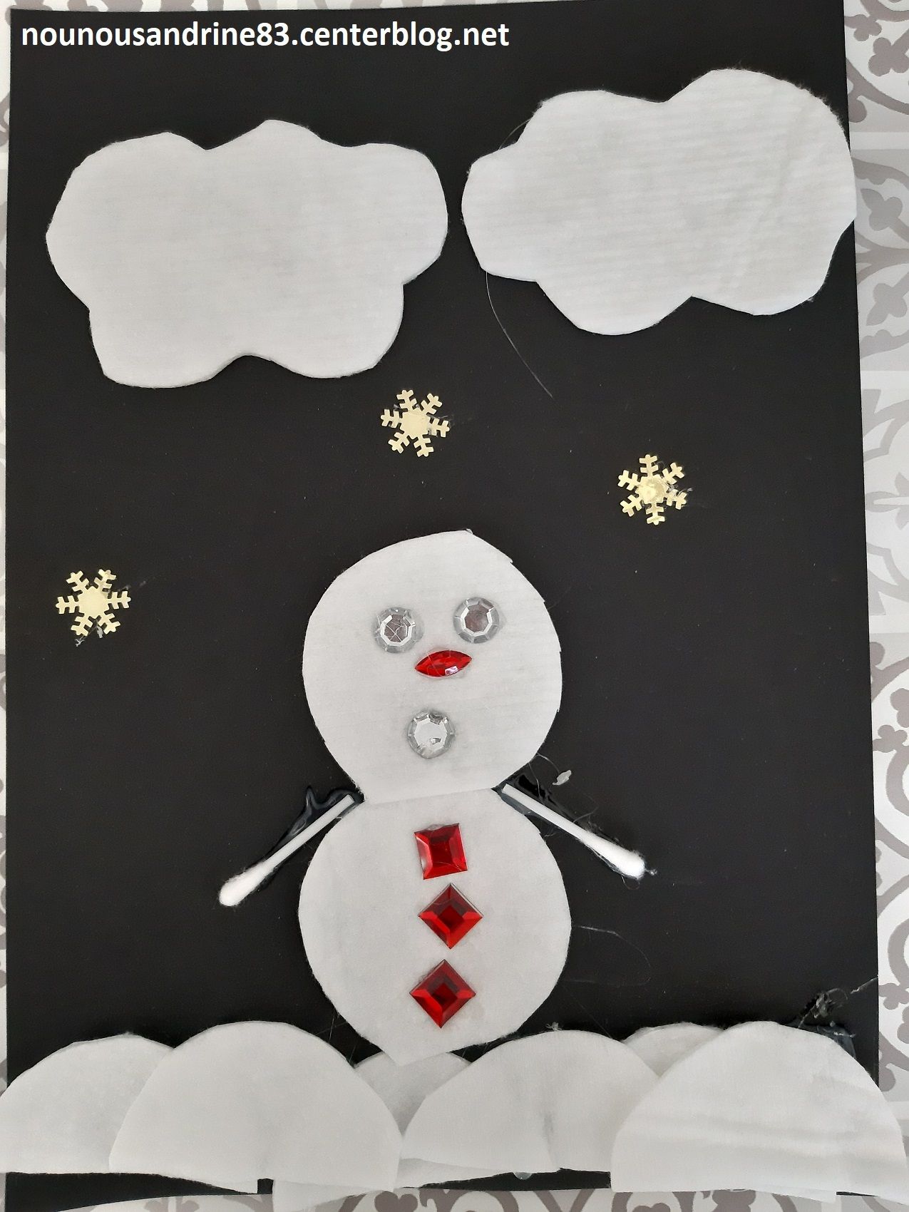 activité manuelle : bonhomme de neige