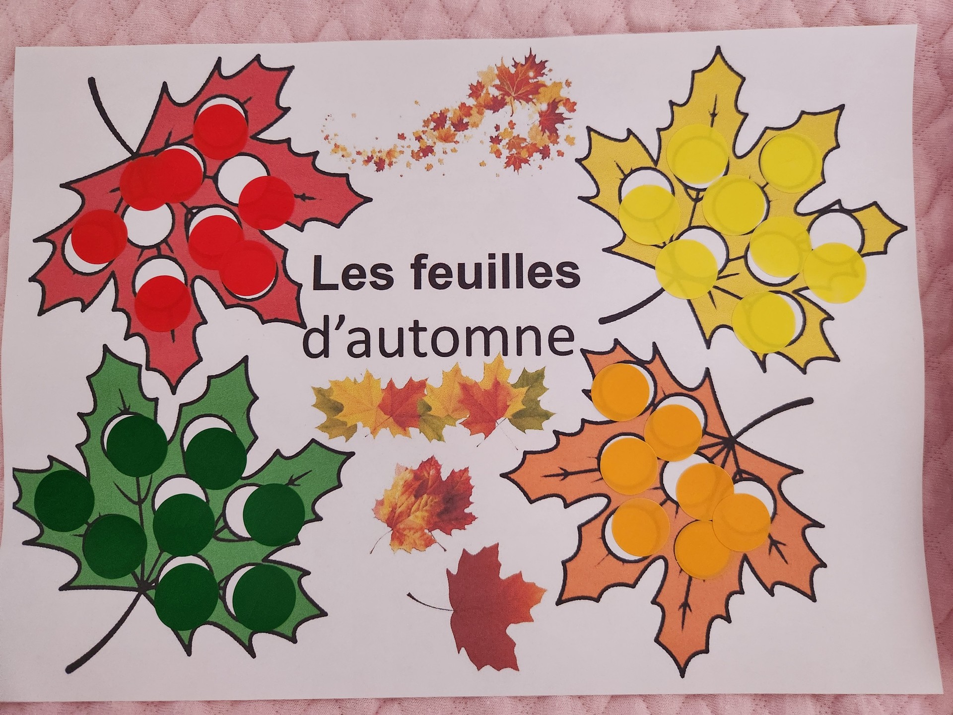 4 saisons affiches a colorier automne
