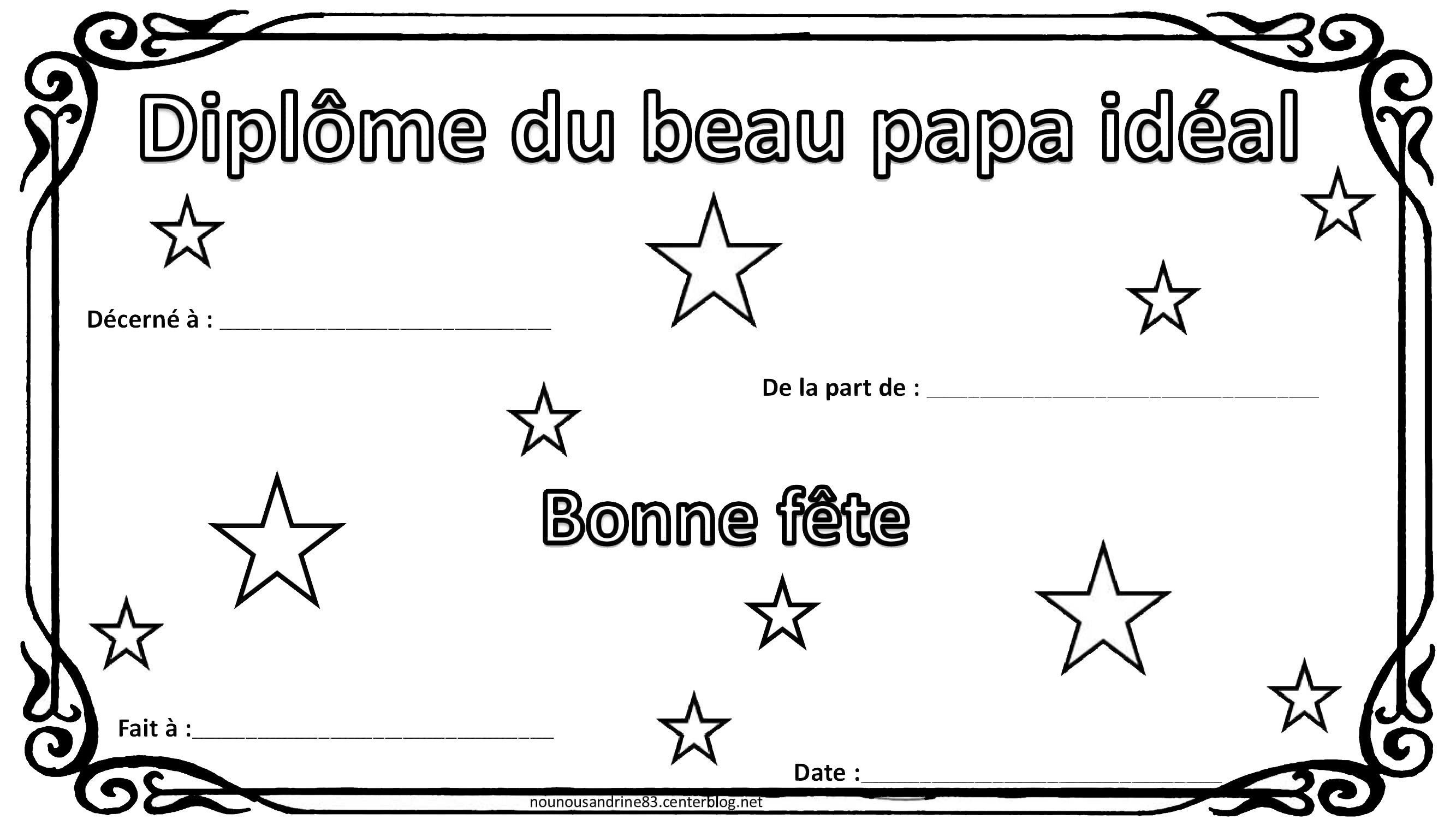 Fête des beaux pères à colorier