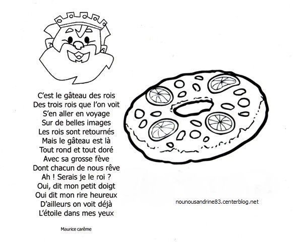 activité manuelle : la galette des rois : comptine