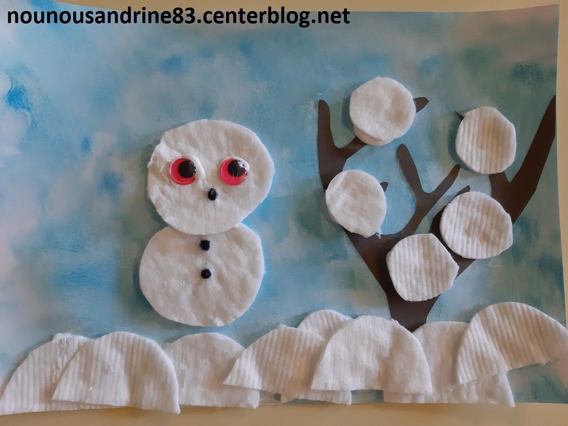 activité manuelle: bonhomme de neige