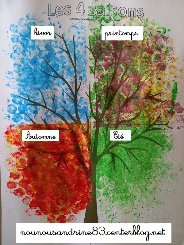 4 saisons à colorier