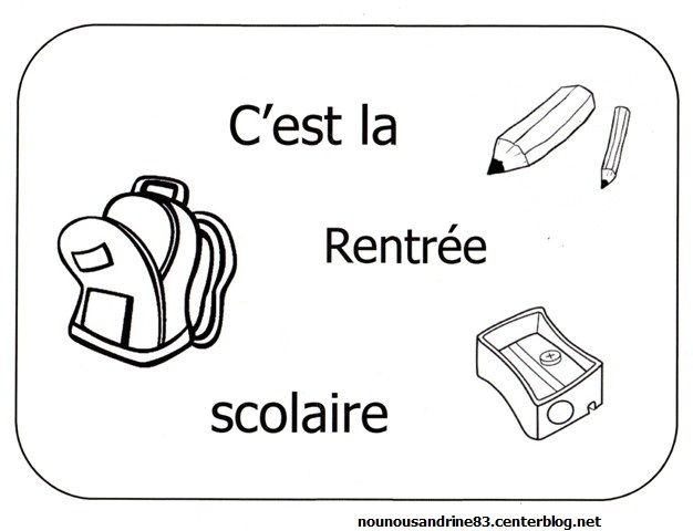 activité manuelle : rentrée scolaire : comptine