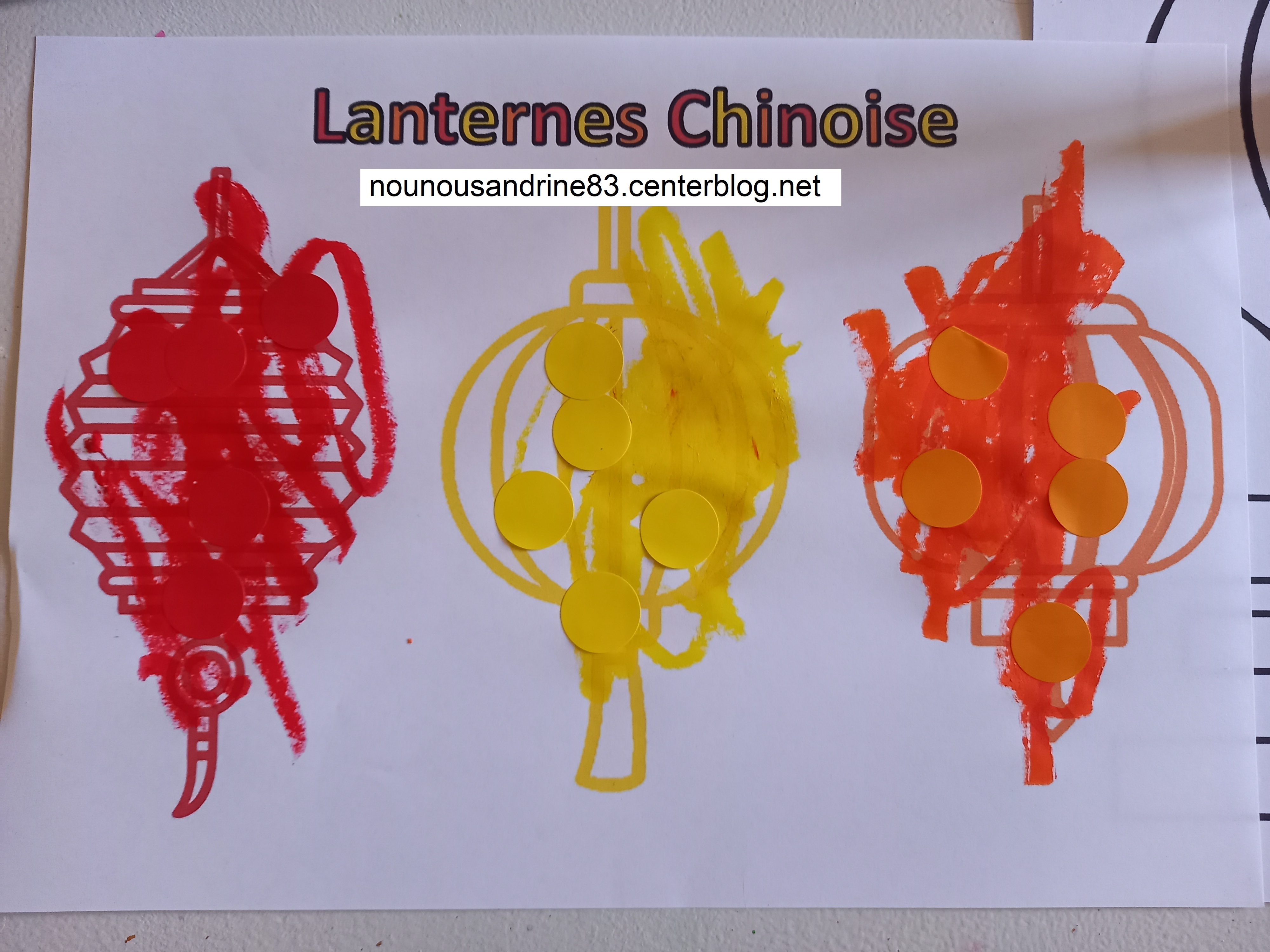 nouvel an chinois lanterne activité manuelle