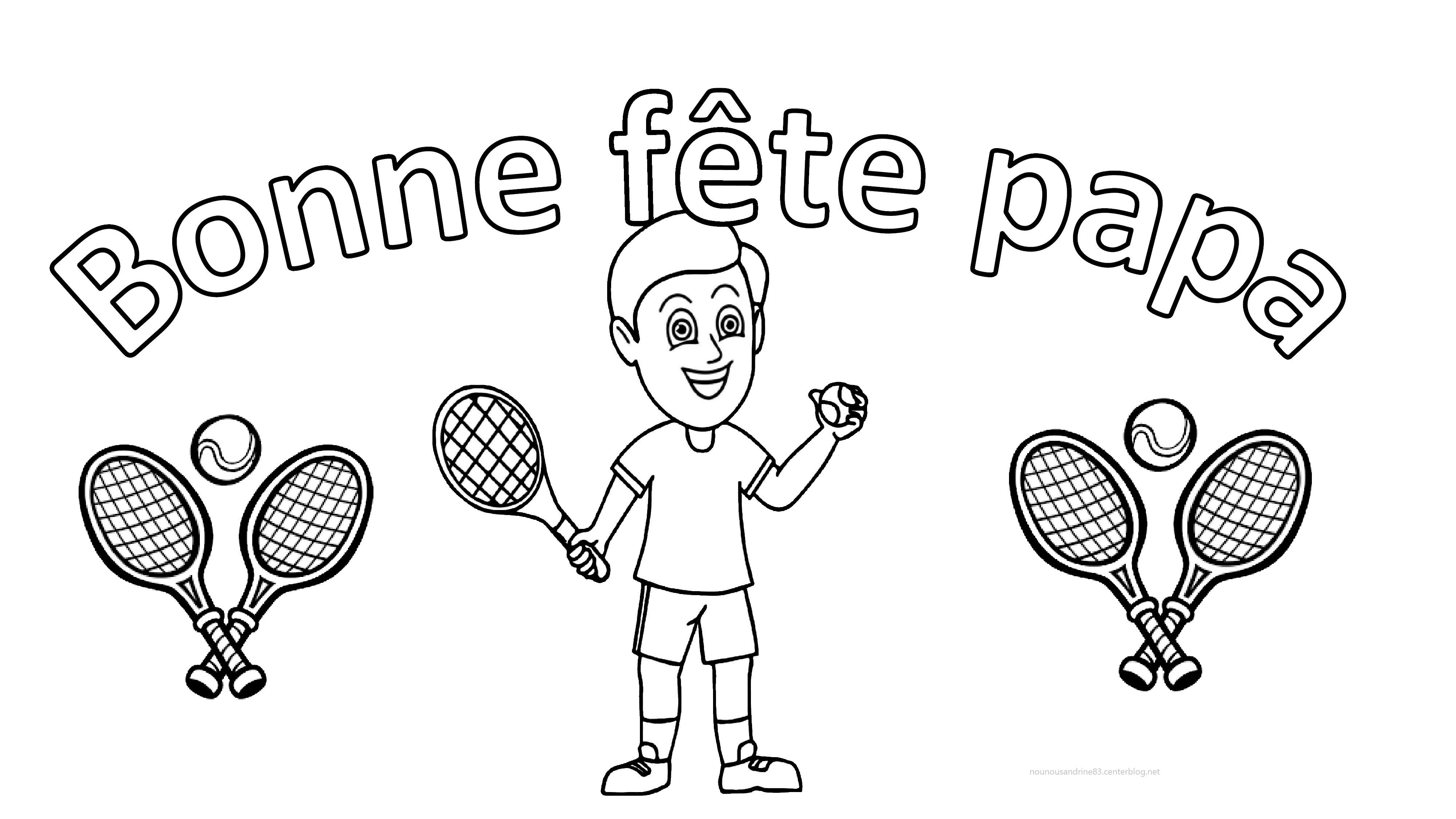 Fête des pères à colorier