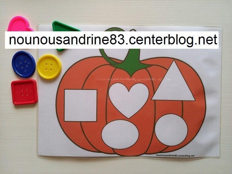 citrouille et les formes géométriques