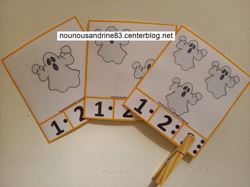 carte de comptage d'halloween
