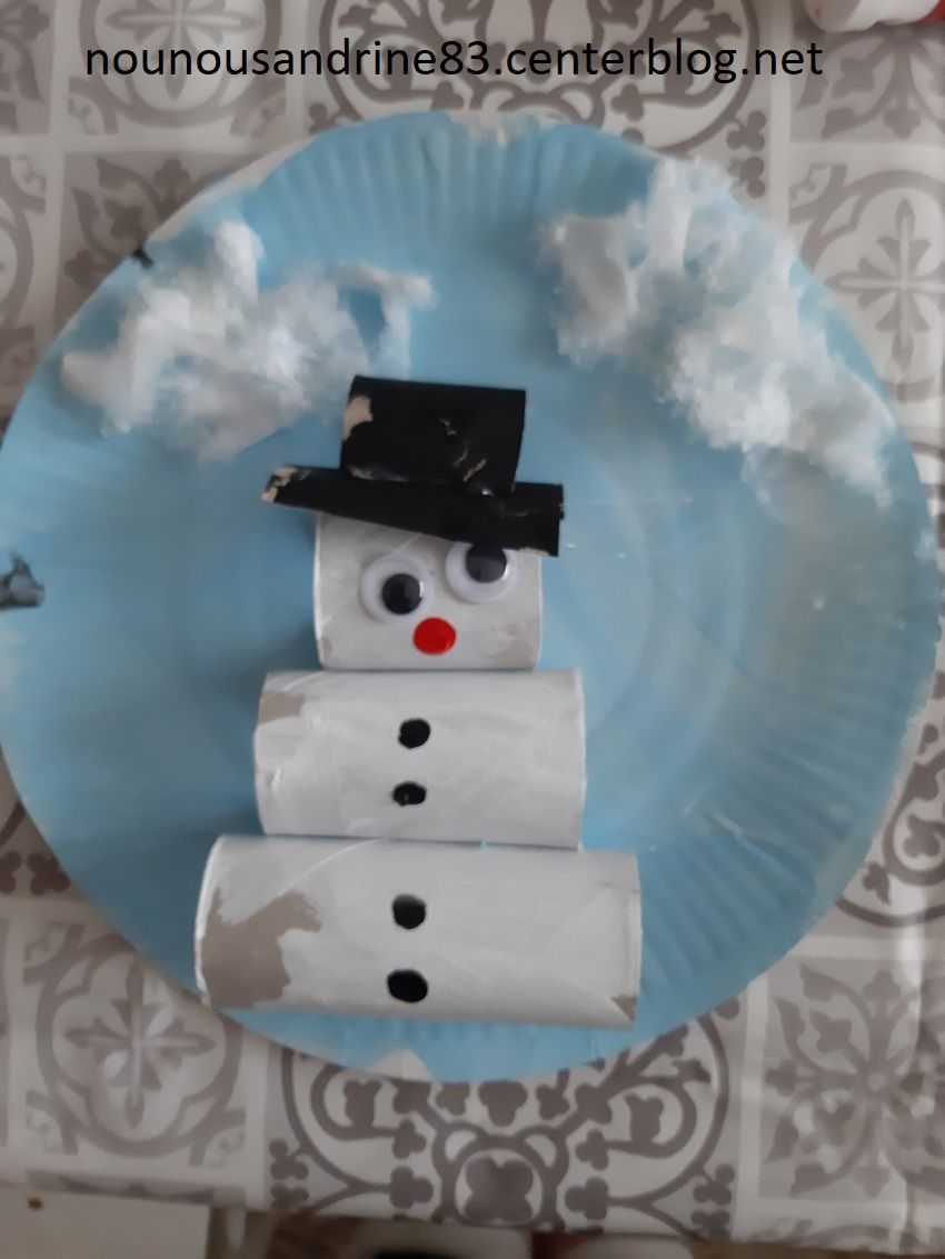 activité manuelle : hiver: bonhomme de neige