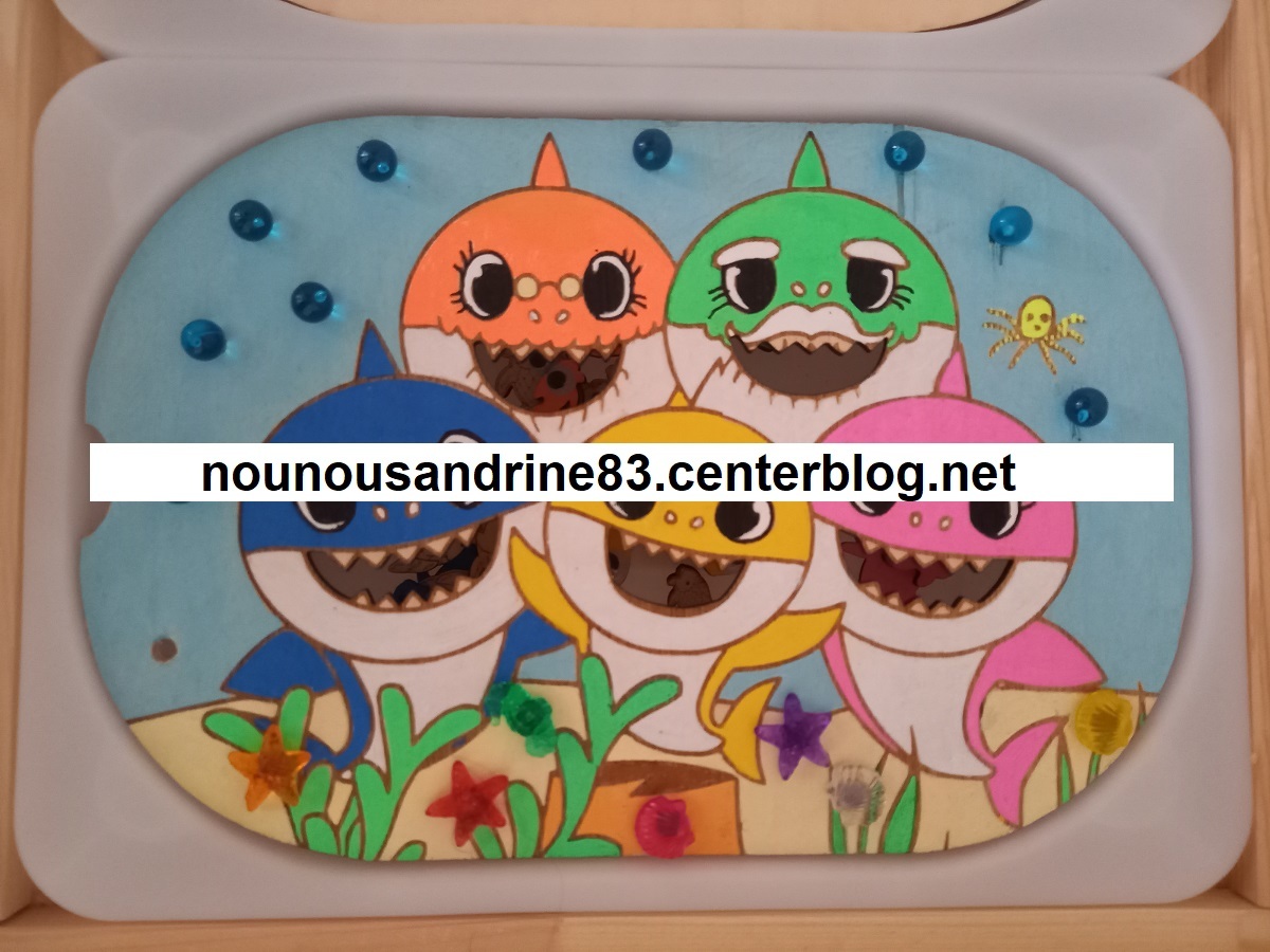 poisson insert trofast famille shark