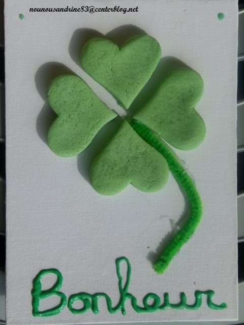 activité manuelle : Saint Patrick : trèfle