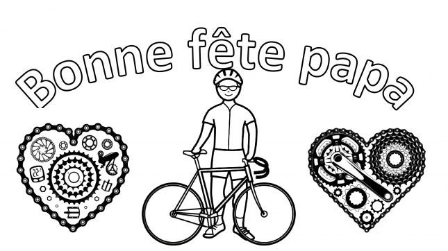 Fête des pères à colorier